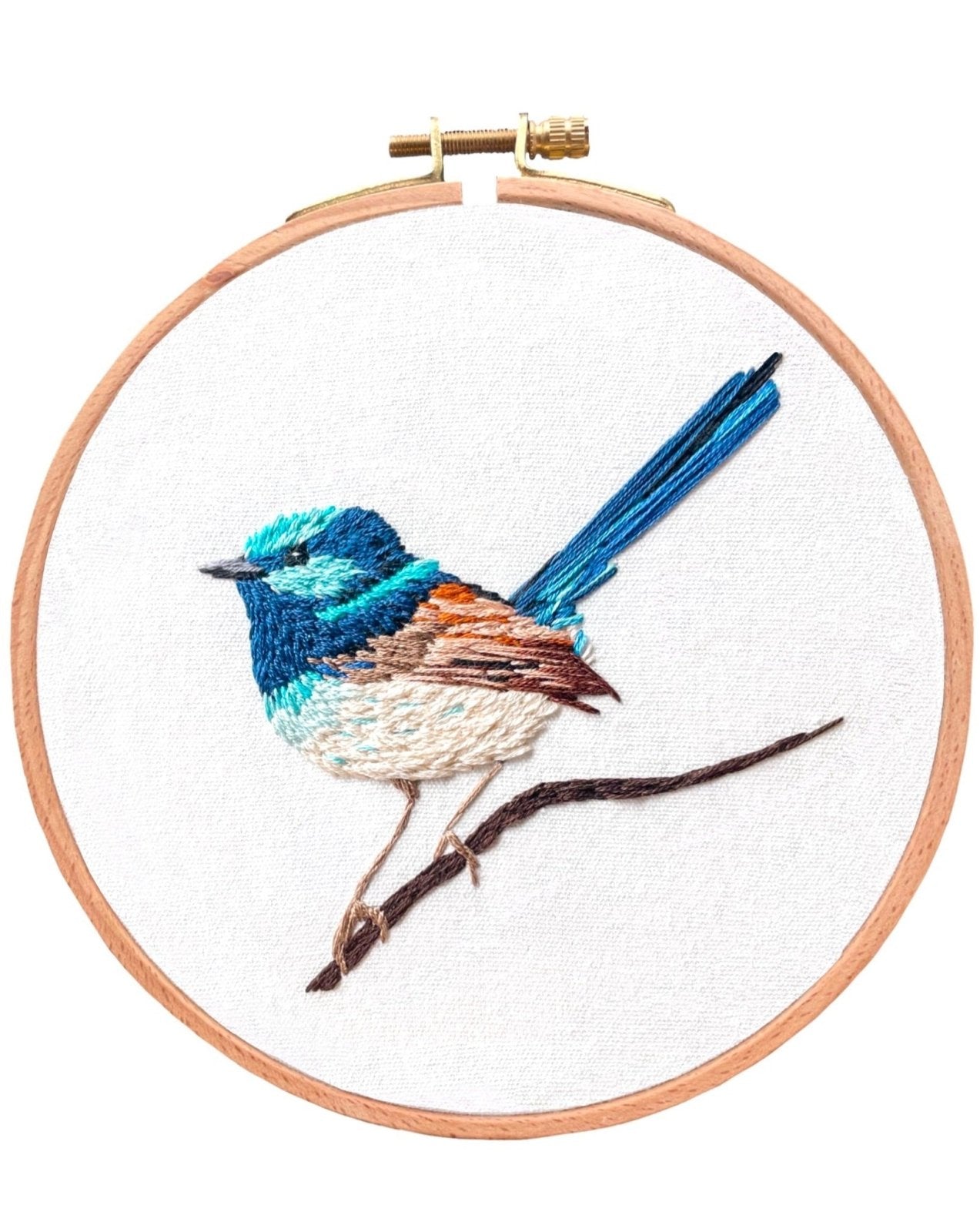 Blue Wren Embroidery Kit – Stitched Up Kits