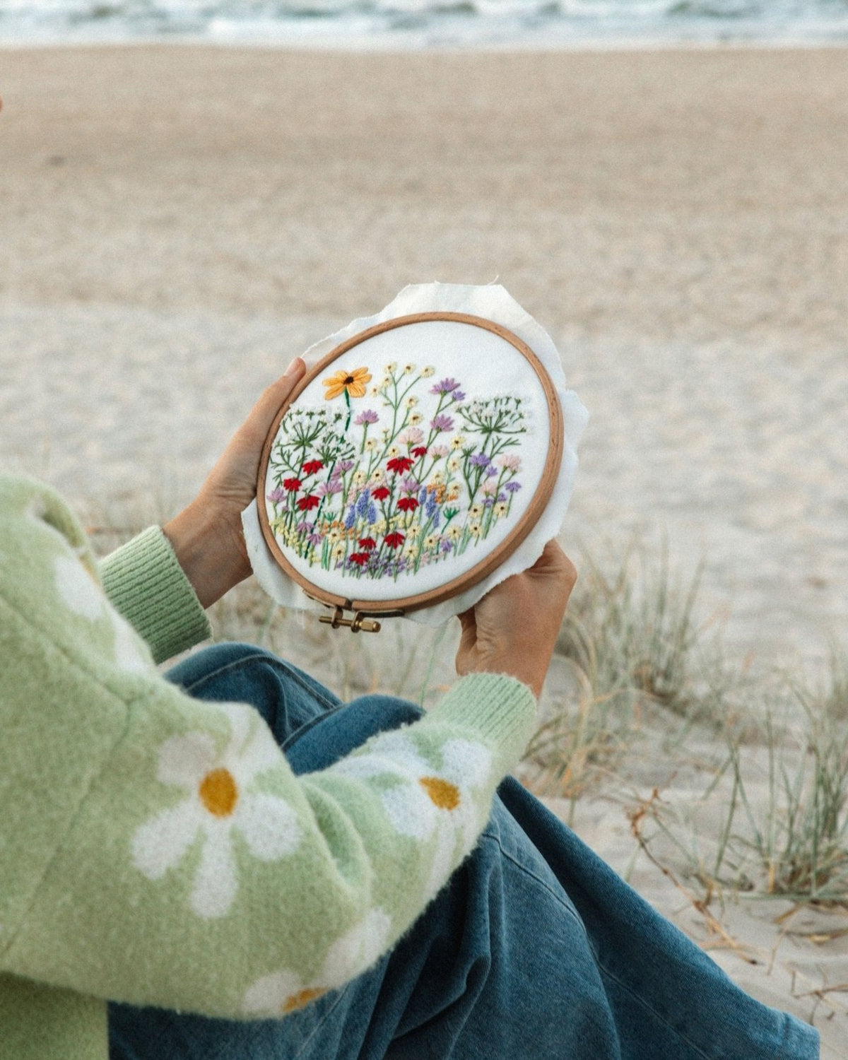 Meadow Wildflowers Embroidery Kit