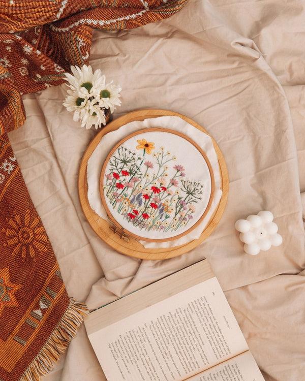 Meadow Wildflowers Embroidery Kit